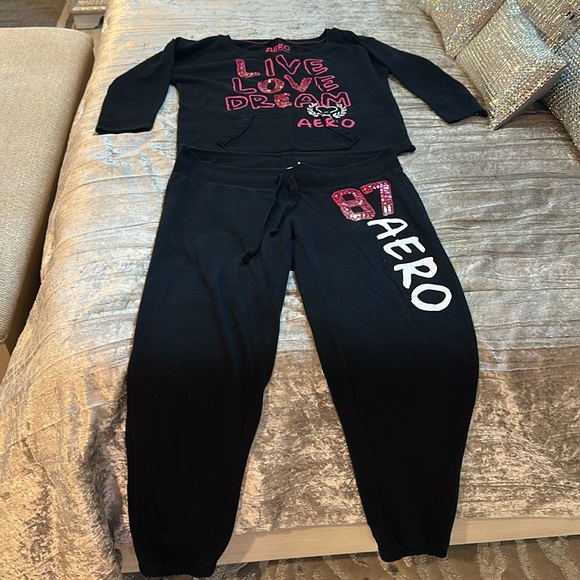 Aeropostale | Sweaters | Black Aero Sweat Suit | Poshmark